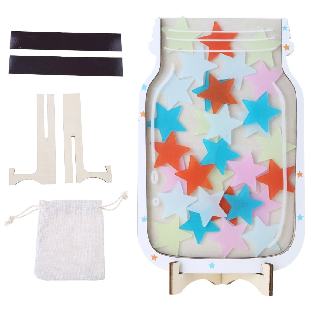 Necvior Reward Jar and 30 Star Tokens for Children Behaviour Classroom ...