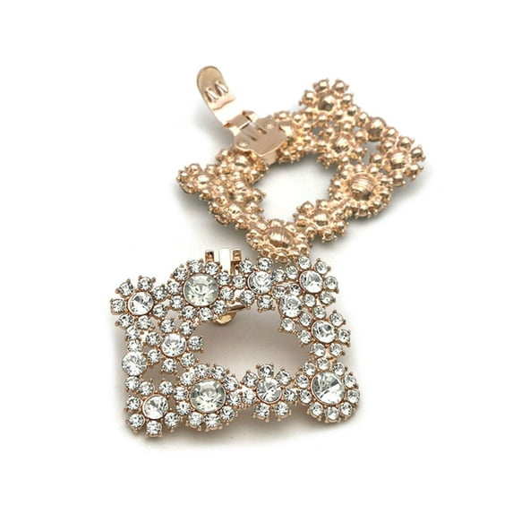 Necvior Rhinestone Shoe Decorations Clip Shoe Clamp Charm Buckle ...