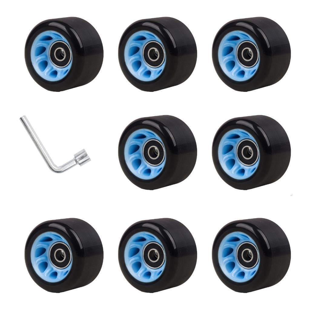Necvior Roller Skate Wheels Set, Wear Resistant Wheels for Double Row ...