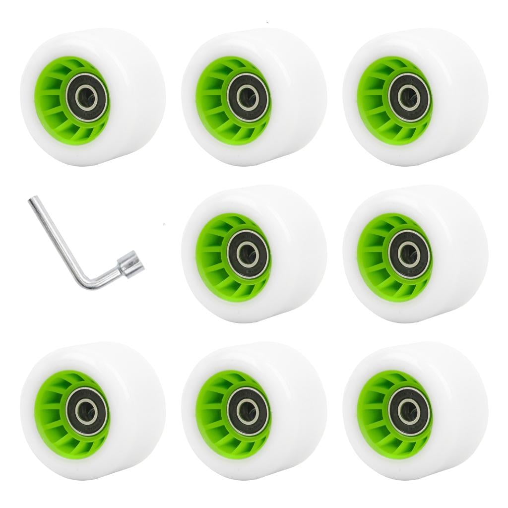 Necvior Roller Skate Wheels Set, Wear Resistant Wheels for Double Row ...