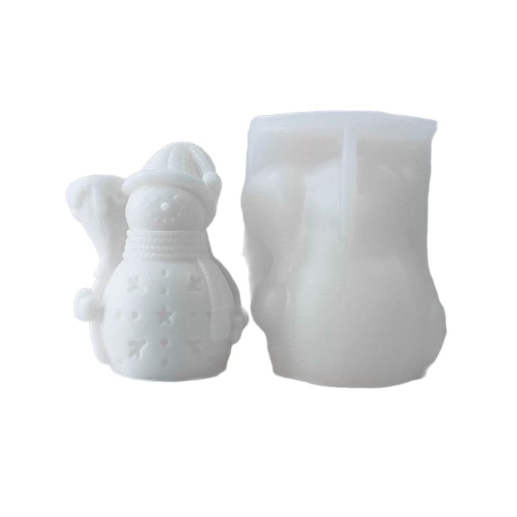 Necvior Santa Claus Candle Mold Festive Silicone Mold Beautiful Holiday ...