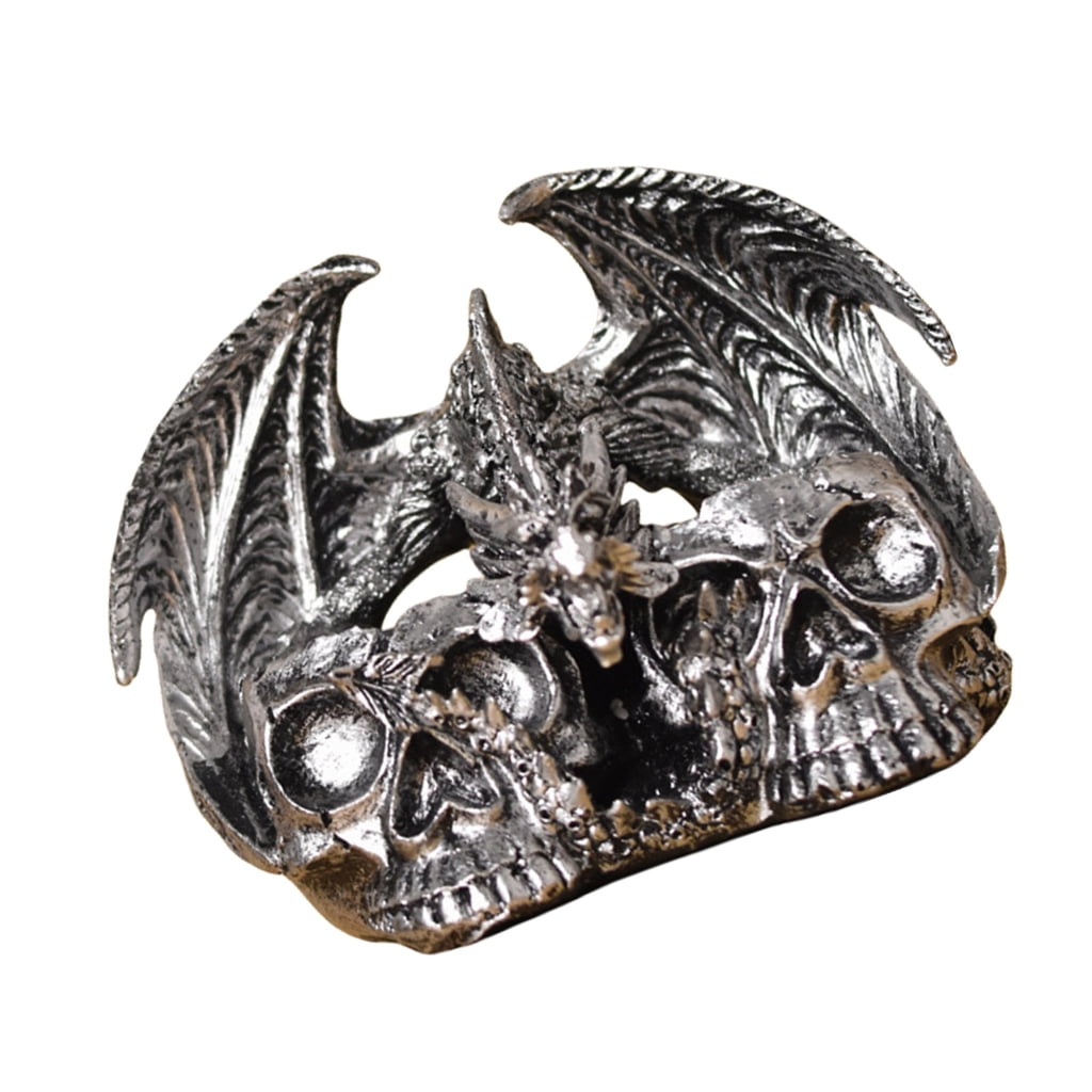 Necvior Scary Dragon Resins Figurine with Salts Shaker Holder Statue ...