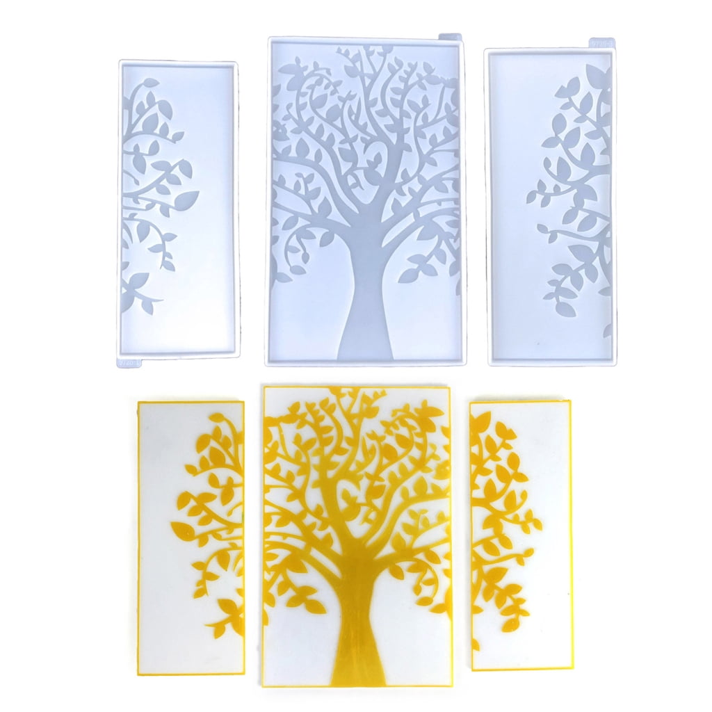Necvior Silicone Epoxy Resin Mould Life Tree Shape Mold DIY Wall ...