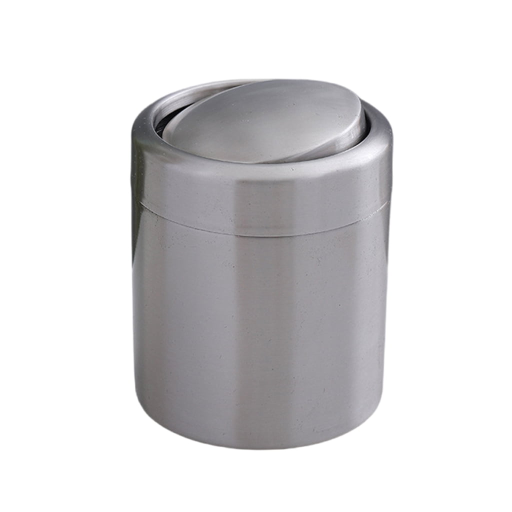 Necvior Small Countertop Trash Bin With/Without Swing Lid Stainless ...