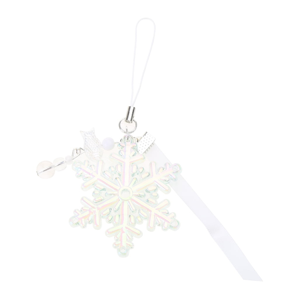 Necvior Snowman Snowflake Keychain Lanyard String Christmas Theme ...