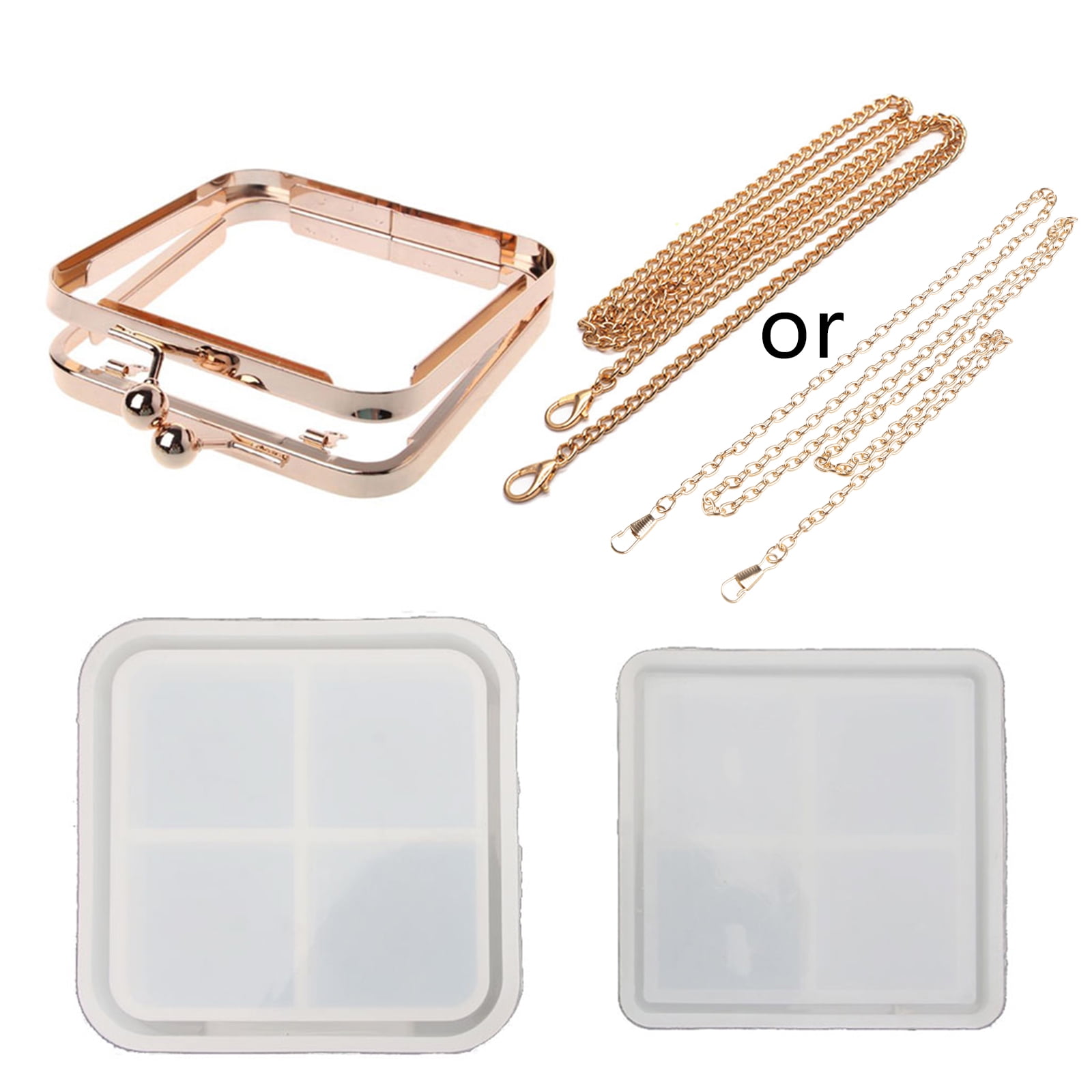 Necvior Square Bag Shape Resin Silicone Molds for Epoxy Resin Casting ...
