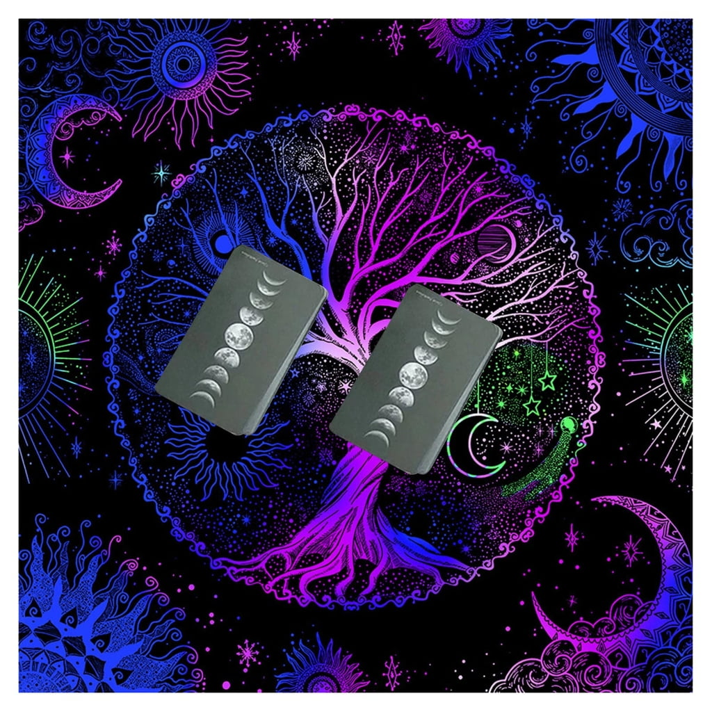 Necvior Square Flannelette Tarot Altar Cloth Board Game Pad Astrological Oracles Pad Table Cover ...