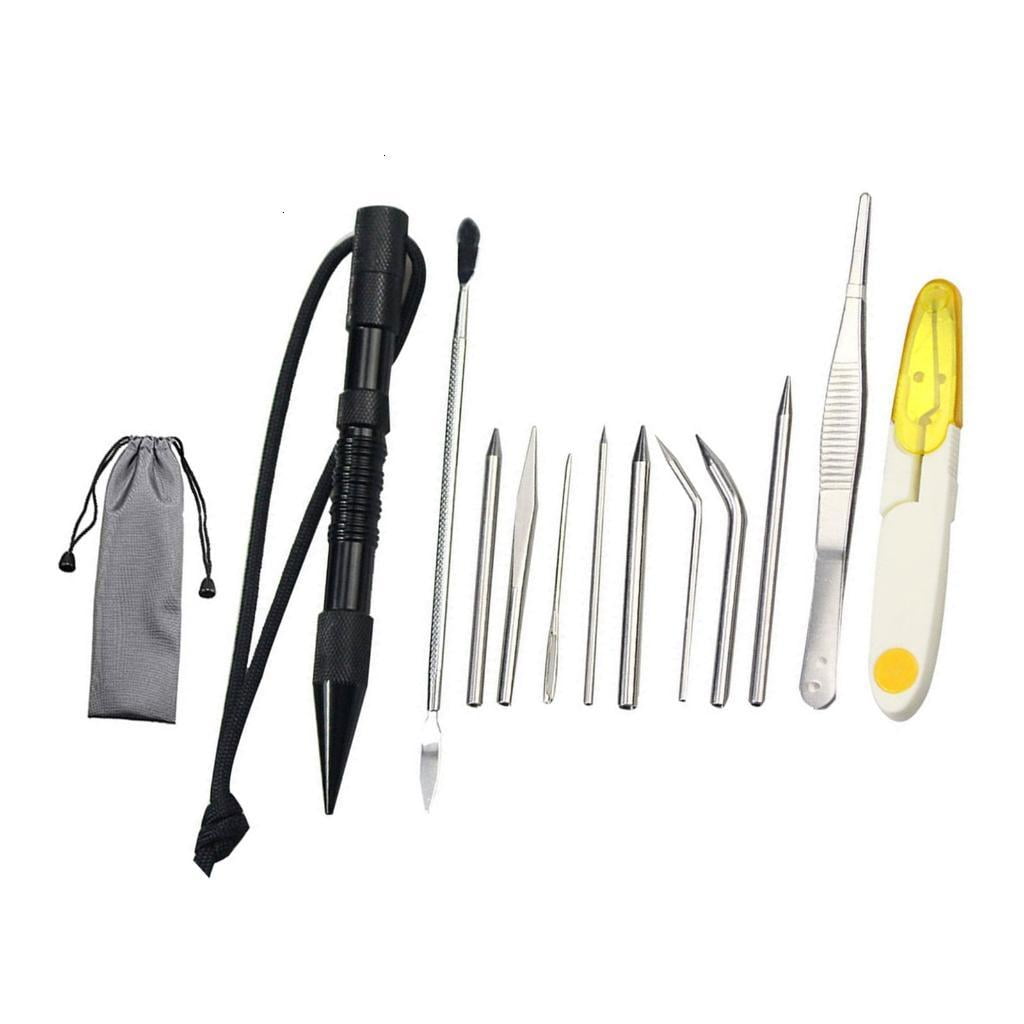 Necvior Stainless Steel Knotter Tool Set Paracord Lacing Stitching ...