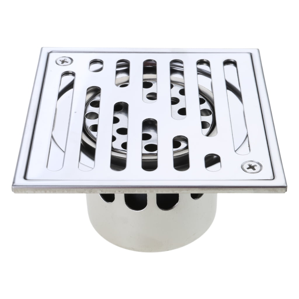 Necvior Stainless Steel Shower Square Drain Plug Cover Anti-Odor ...