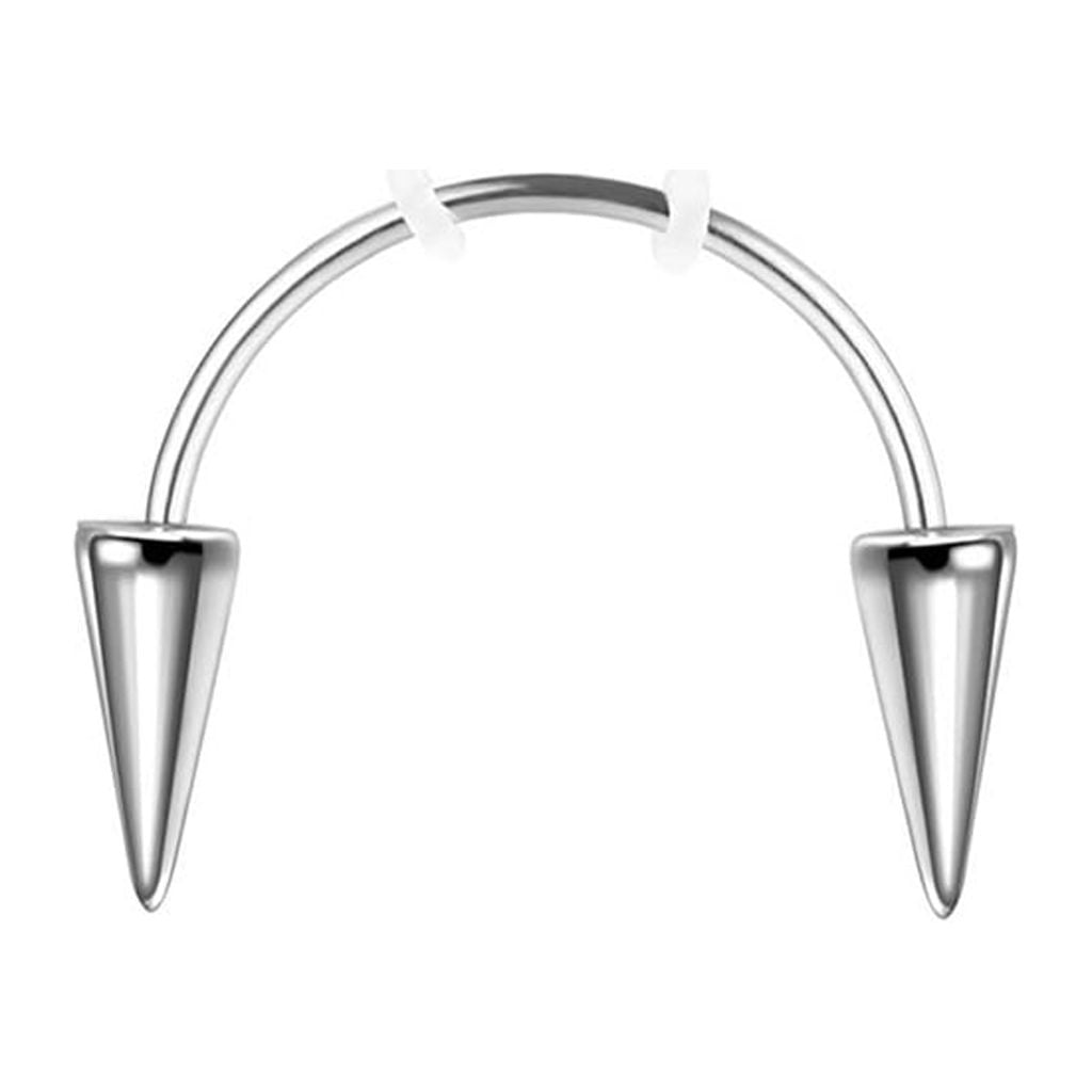 Necvior Stainless Steel Smile Lip Tiger Teeth Nail C-Shape Spike Lips ...