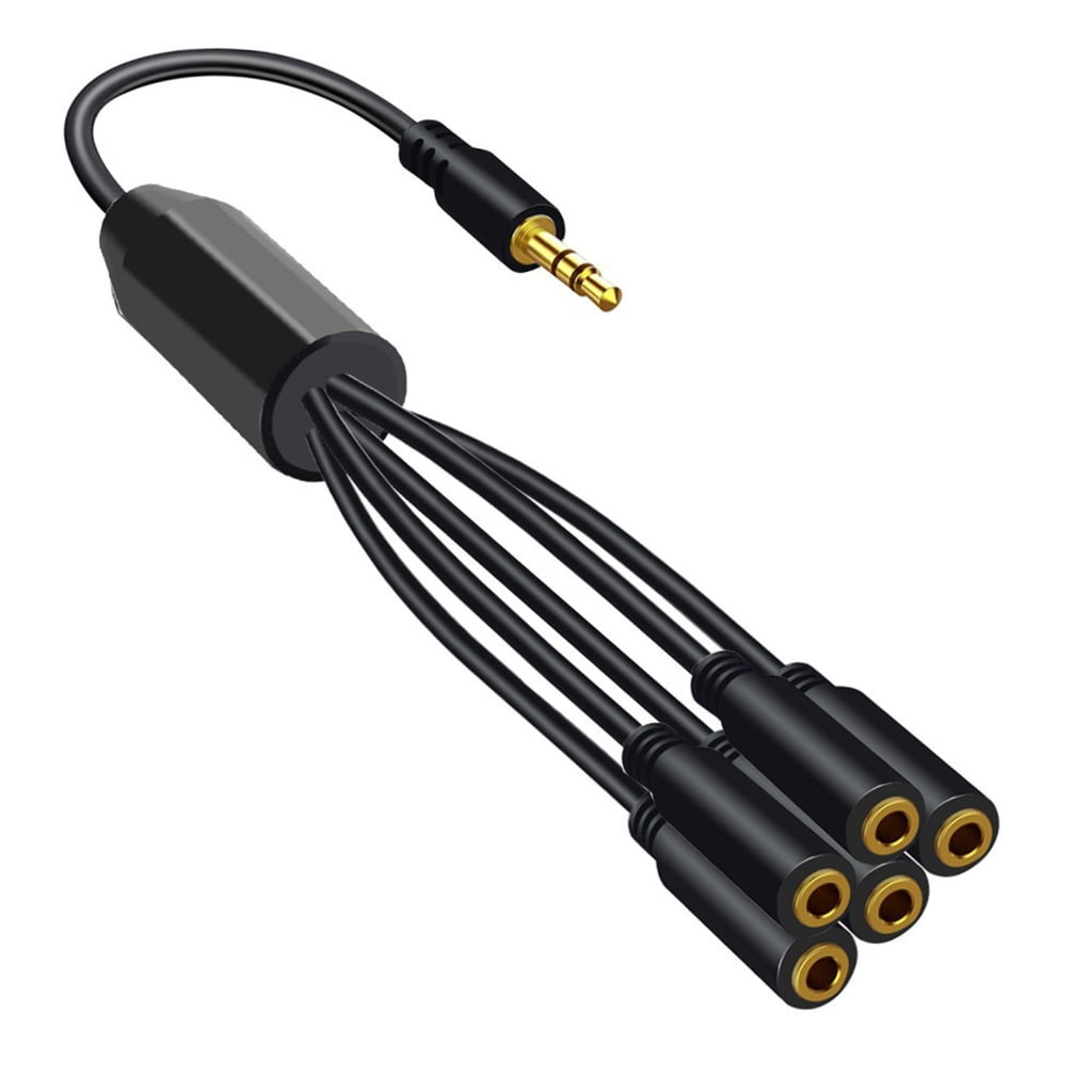 Necvior 30cm Length 3.5mm Headphones Splitter Cable 3.5 Stereo Cord ...