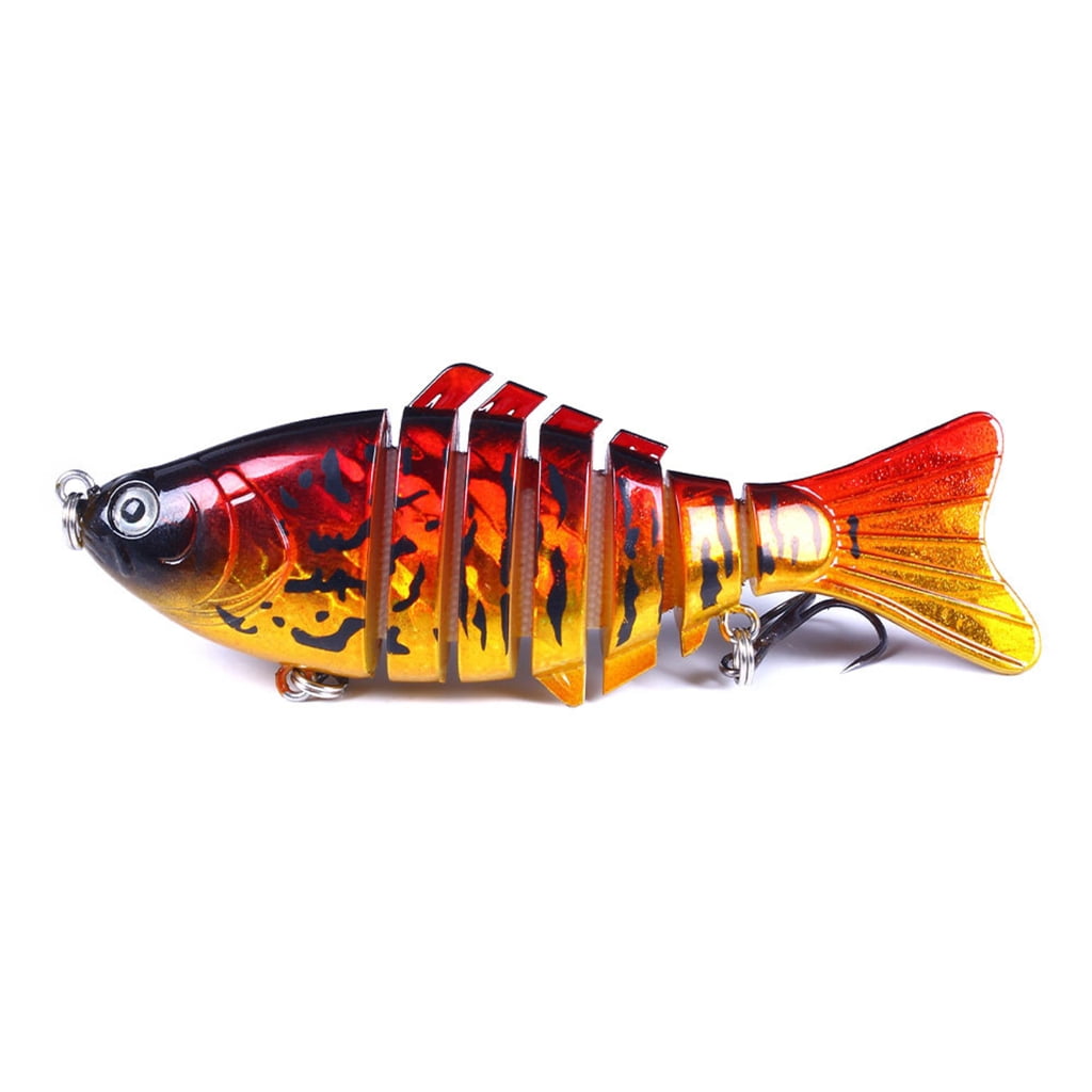 Necvior Swimming Lures Multi Jointed Swimbaits with Treble Hook 10cm ...