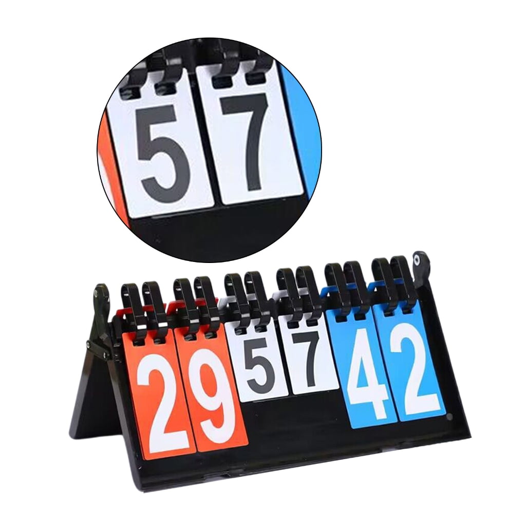 Necvior Tabletops Scoreboard Flippers Sports Competition Score Board ...