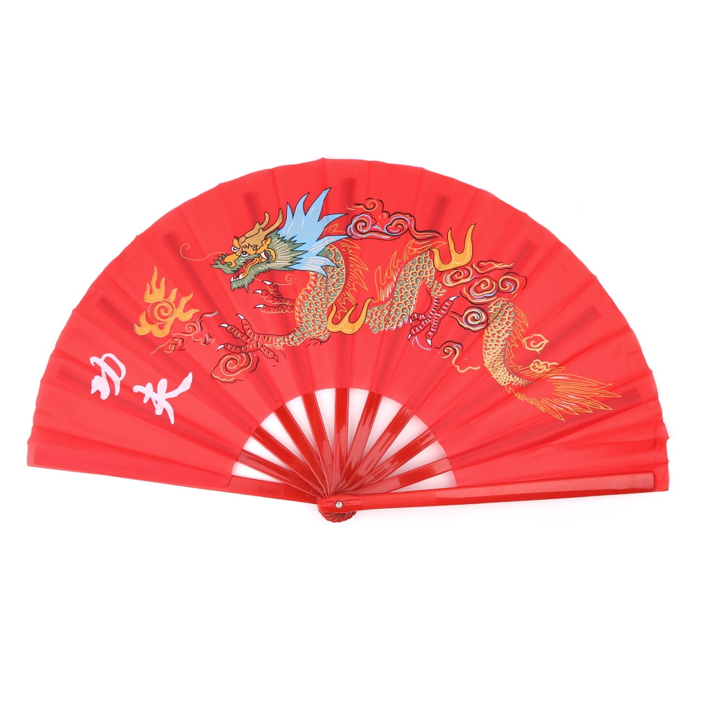 Necvior Tai Chi Fan, Chinese Kung Fu Fan Martial Arts Dance Fan Folding ...