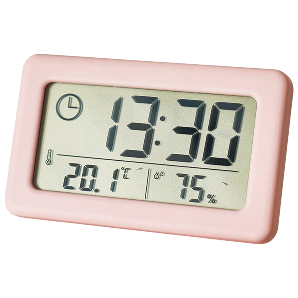 Necvior Thin Digital Clock with Temperature and Humiditys Monitoring ...