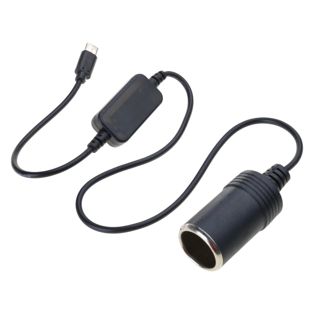 Necvior Travel Friendly 5V USB Type C to 12V Car Adapter Converter ...