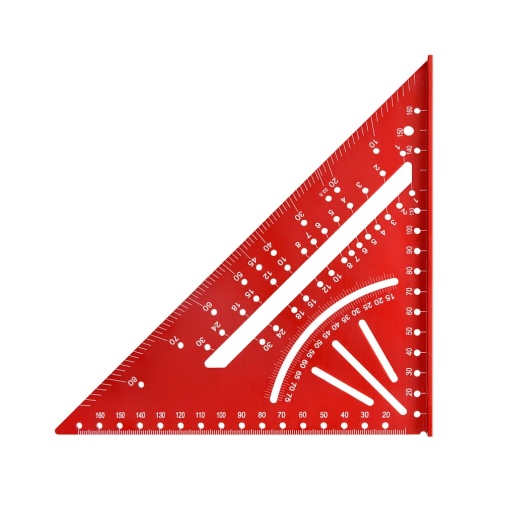 Necvior Triangle Rule 90 Degree Angled Meter 7Inch Triangular Ruler ...