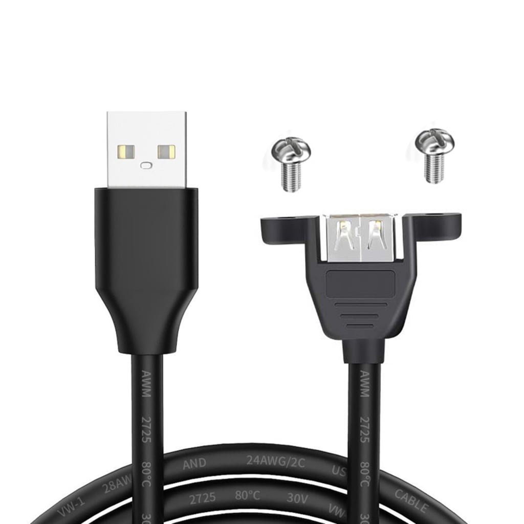 Necvior USB 2.0 Extension Cable Fast Speed With Panel Mount Option ...
