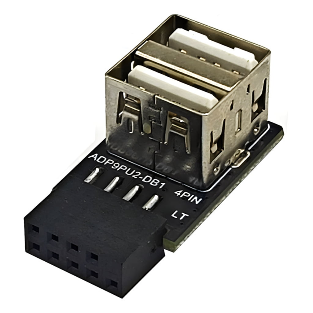 Necvior USB 2.0 Internal Motherboard Header Adapter Double Port ...