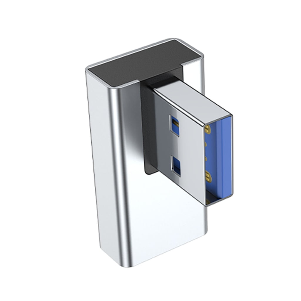 Necvior USB 3.0 Male to Female 90 Degree Right Angle Extension Adapter ...