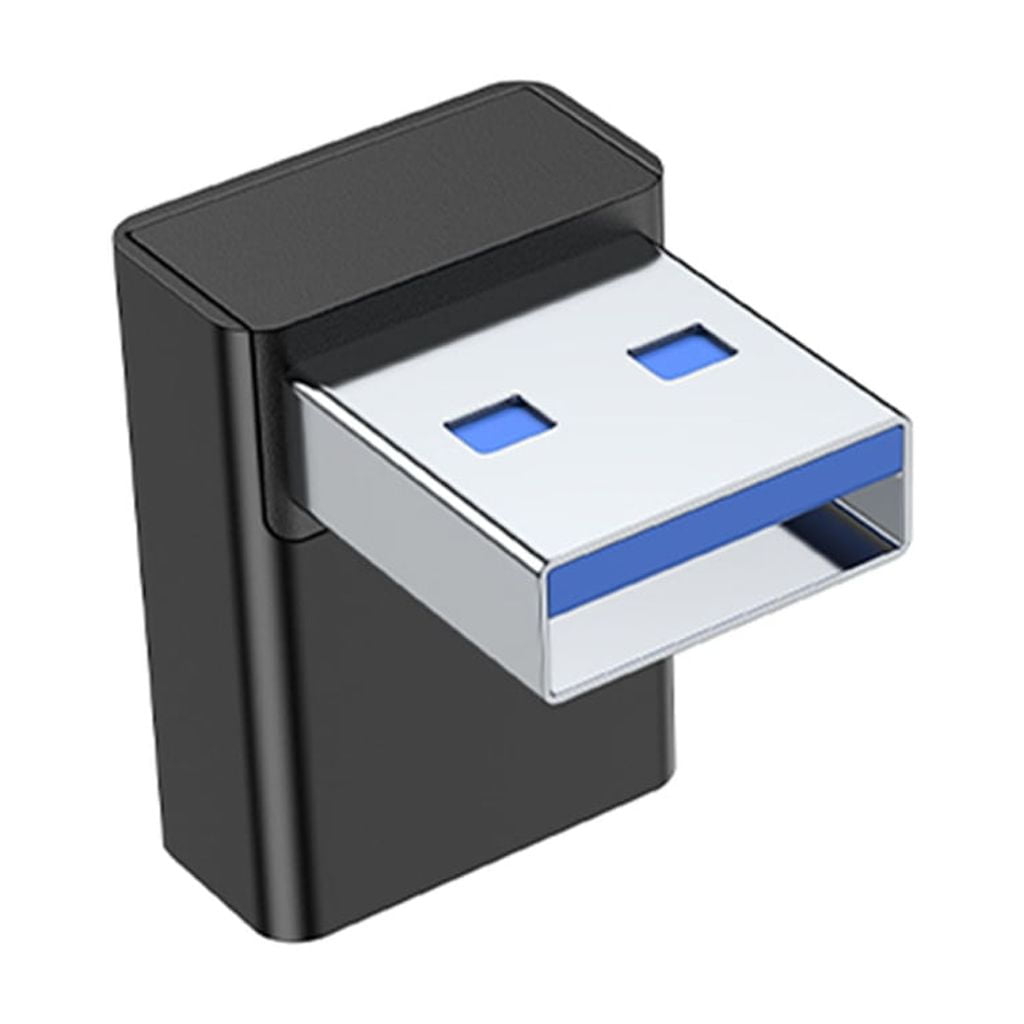Necvior USB 3.0 Male to Female 90 Degree Right Angle Extension Adapter ...