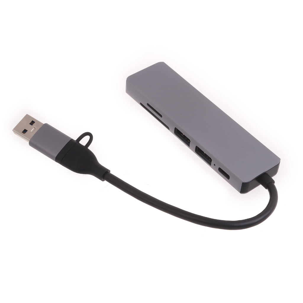 Necvior USB C HUB Splitter Card Reader Multiport with Card Reader for ...