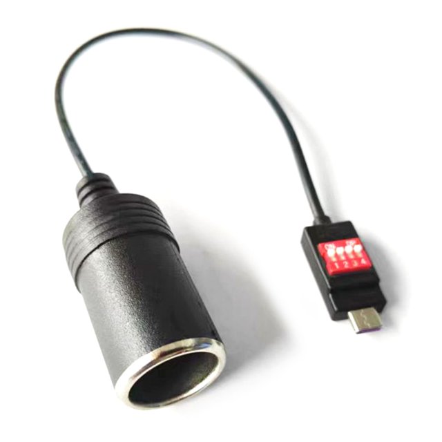 Necvior USB C Male to 5V 9V 12V 15V 20V Car Cigarettes Lighters Socket ...