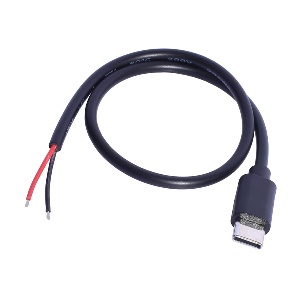 Necvior USB C to Open End Power Pigtail Cable 30CM 20AWG for Efficient ...