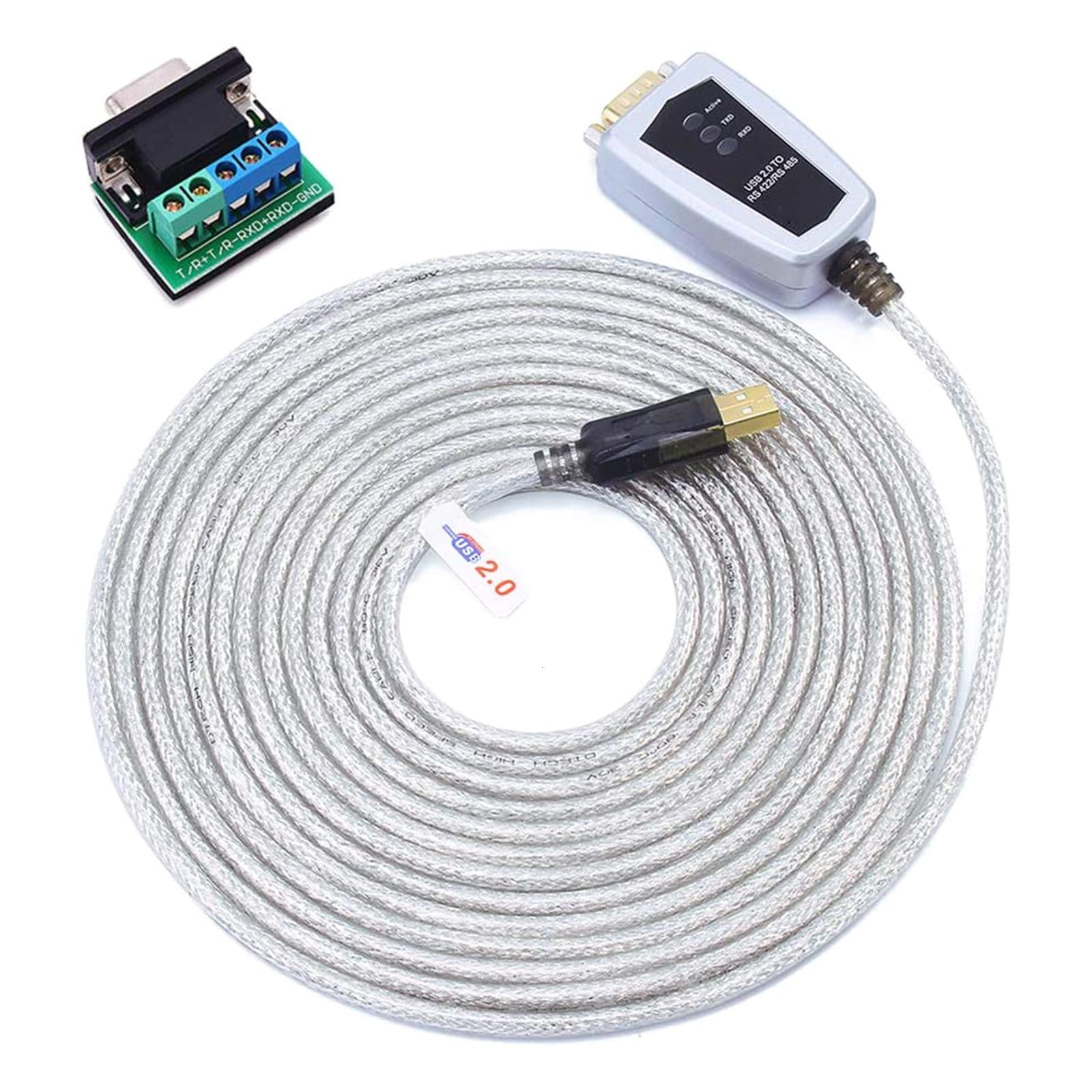 Necvior USB to Serial Rs-422/485 Cable Converter USB to rs485 rs422 Communication Cable ...