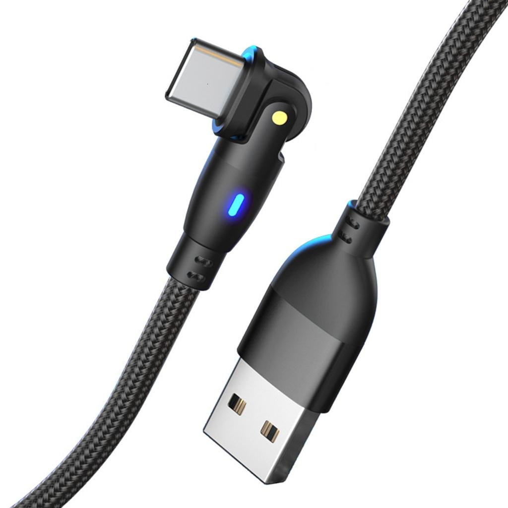 Necvior USB to Type C Quick Charging Cord with 180 Degree 480Mbps Cable ...