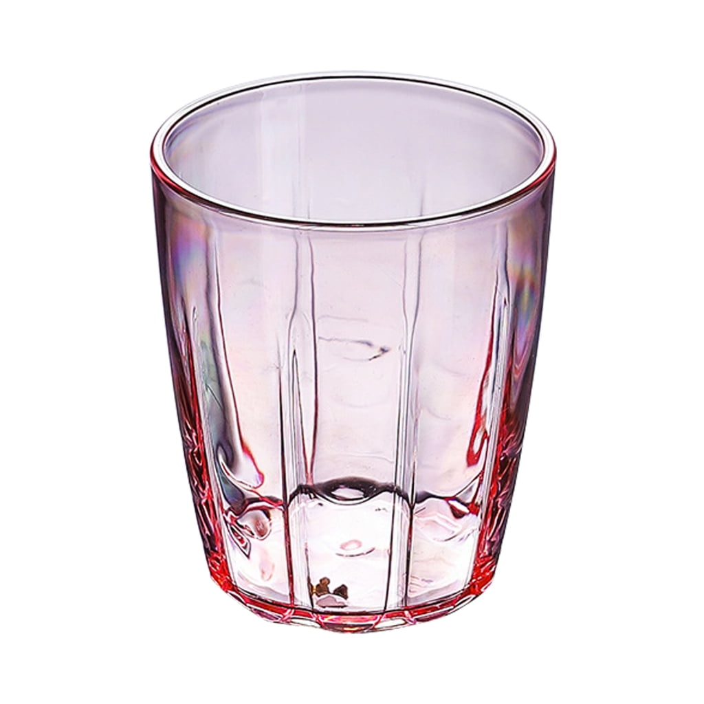Necvior Unbreakable Acrylic Drinking Glasses 280ml Shatterproof Water ...