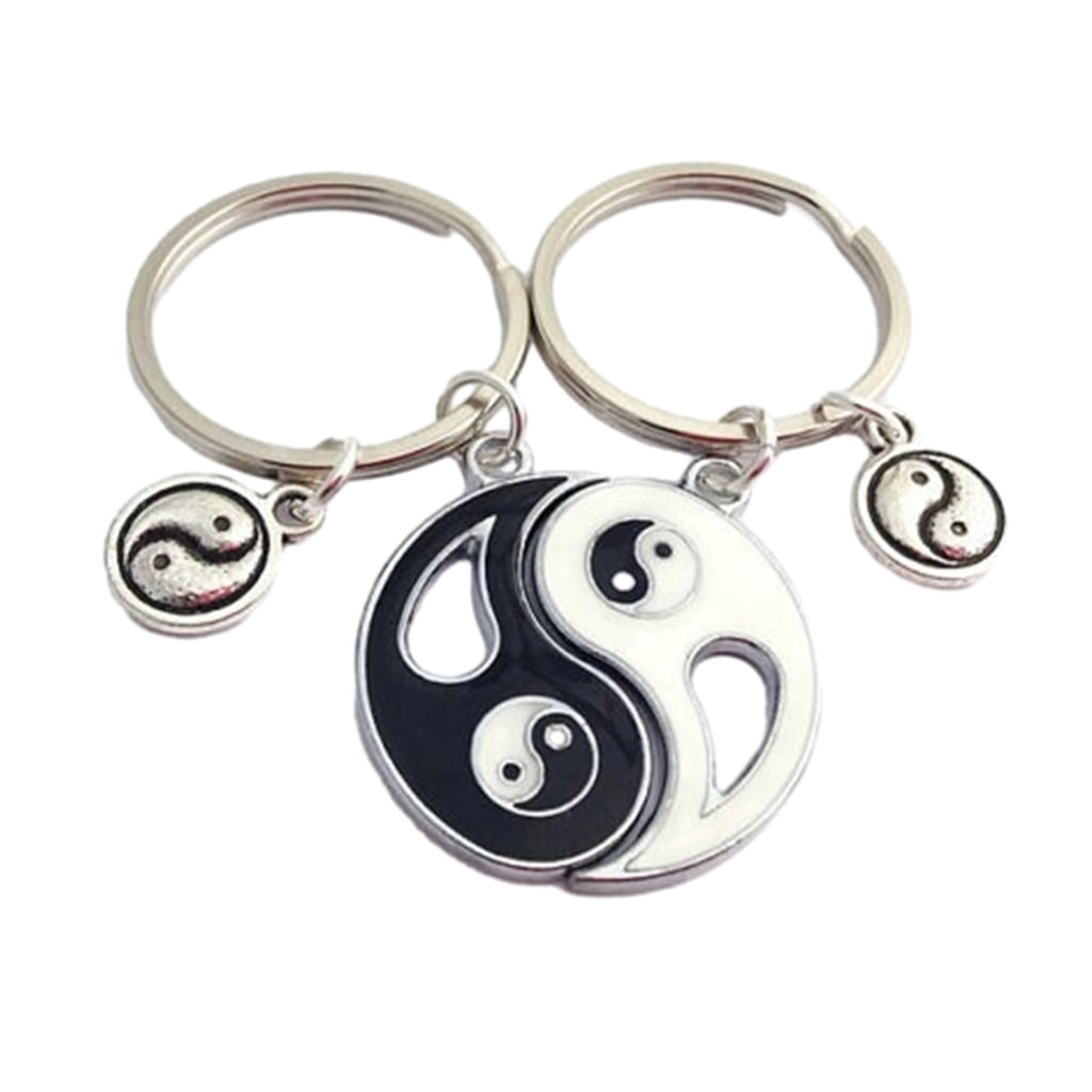 Necvior Unique Yin Yang Keychain Charm Personalized Pendant Keyrings ...