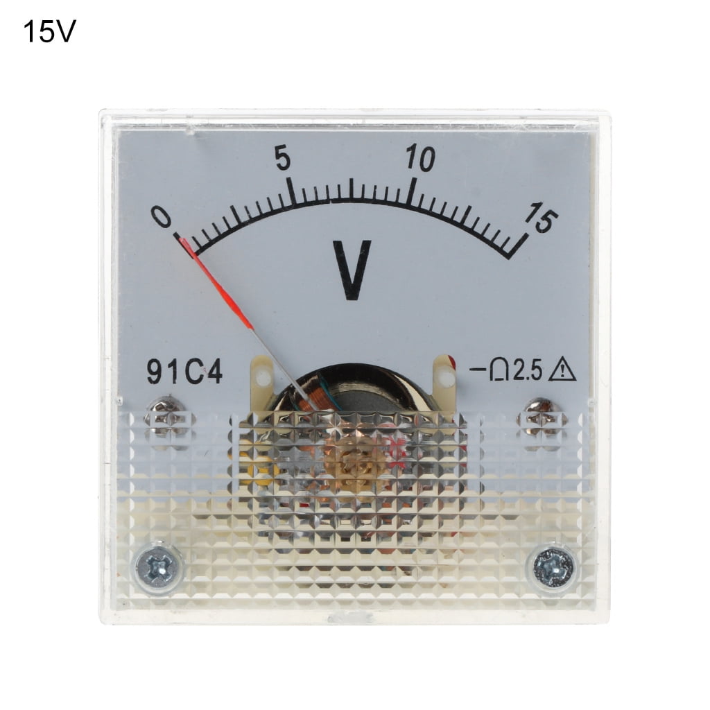 Necvior Upgraded Analog Voltmeter Panel Pointer Volt Voltage Meter ...