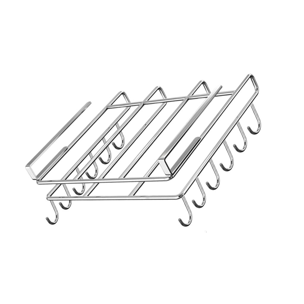 Necvior Vertical Kitchen Organiser Stainless Steel Under Cabinet Shelf ...