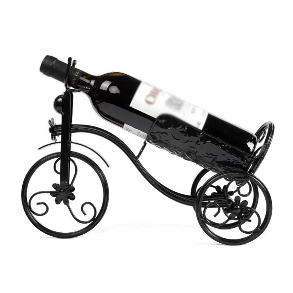 Necvior Vintage Bicycle Shaped Wine Holder Wrought Iron Tricycle Bike ...