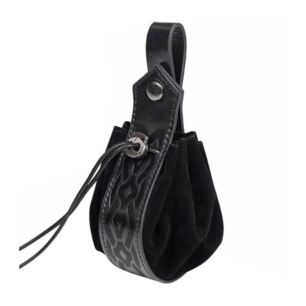 Necvior Vintage Drawstring Bag PU Waist Pack Medieval Style Dices Bag ...