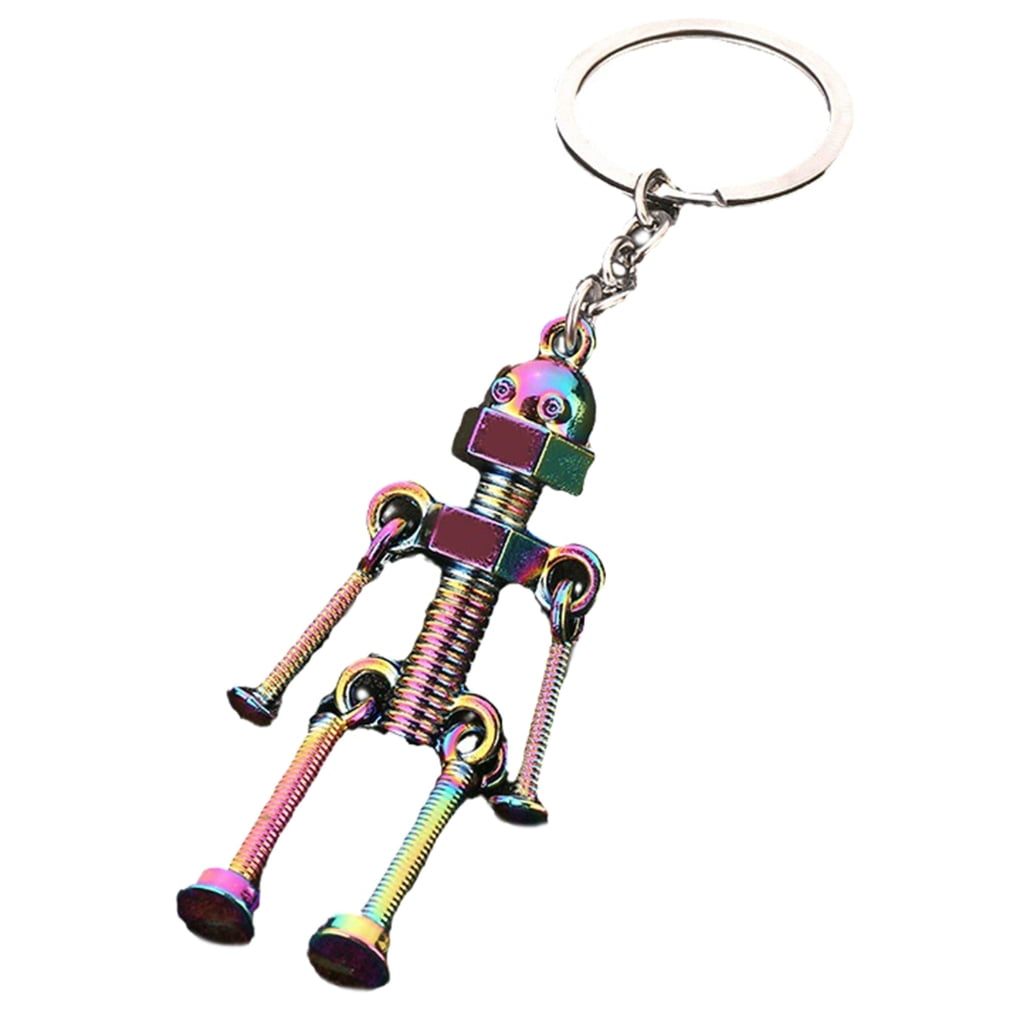 Necvior Vintage Mechanical Screw Robot Keychain Creative Movable Joint ...