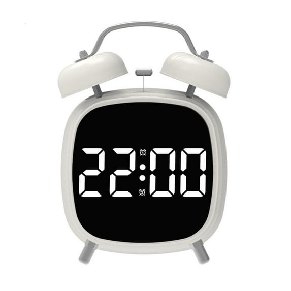 Necvior Vintaged Digital Alarm Clock Twin Bells Loud Alarm Desk Clocks ...