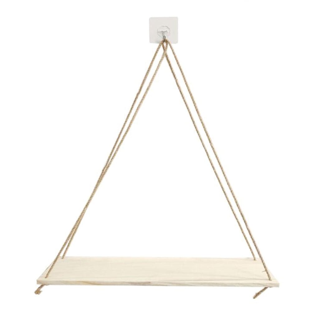Necvior Wall Mounted Wood Floating Shelves Plant Flower Pot Tray Nordic ...