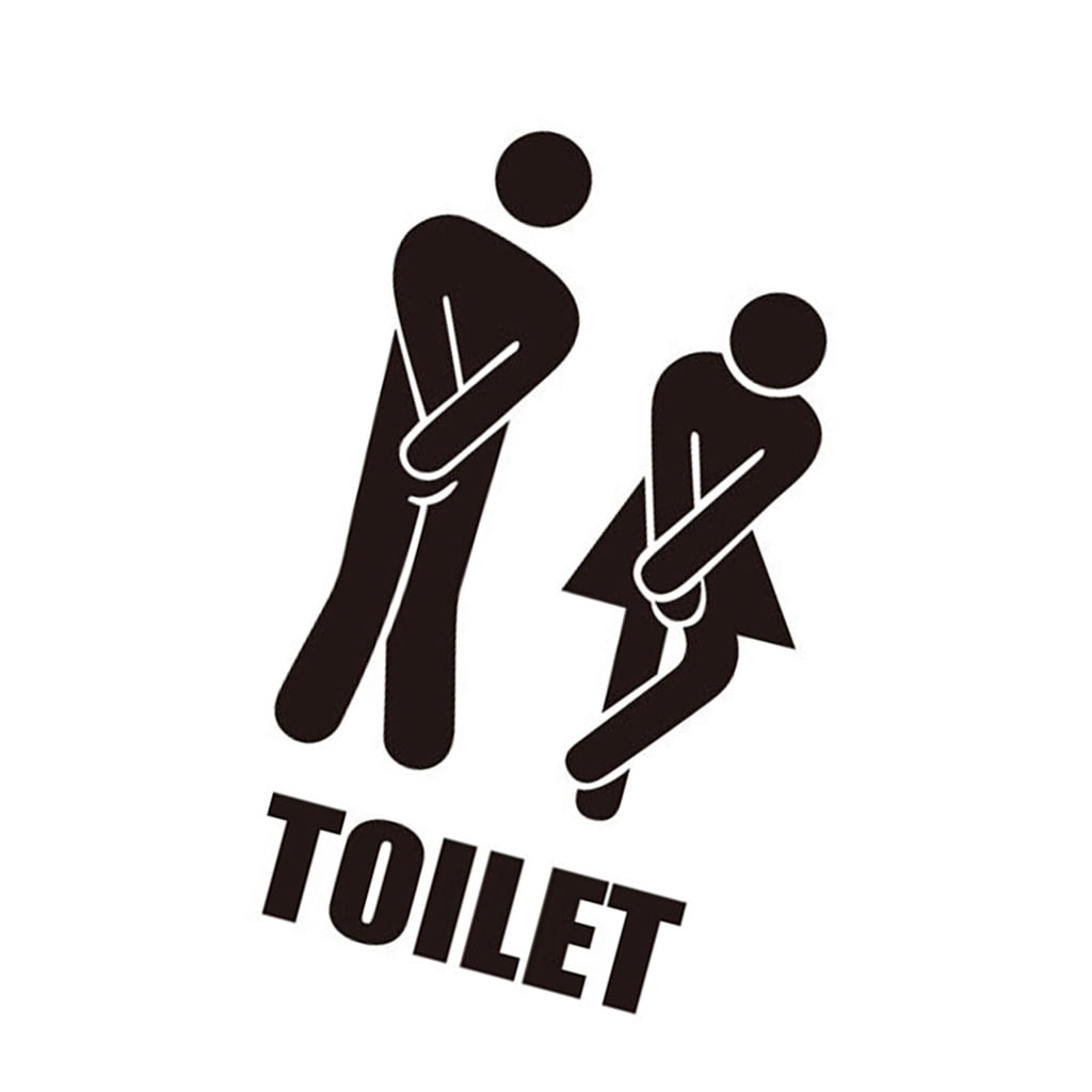 Necvior Waterproof PVC Toilet Sticker Toilet WC Sticker for Long Last ...