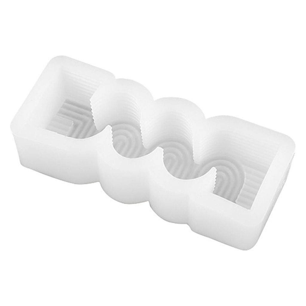 Necvior Wave Pillar Candle Molds Long Strip Shape Silicone Candle ...