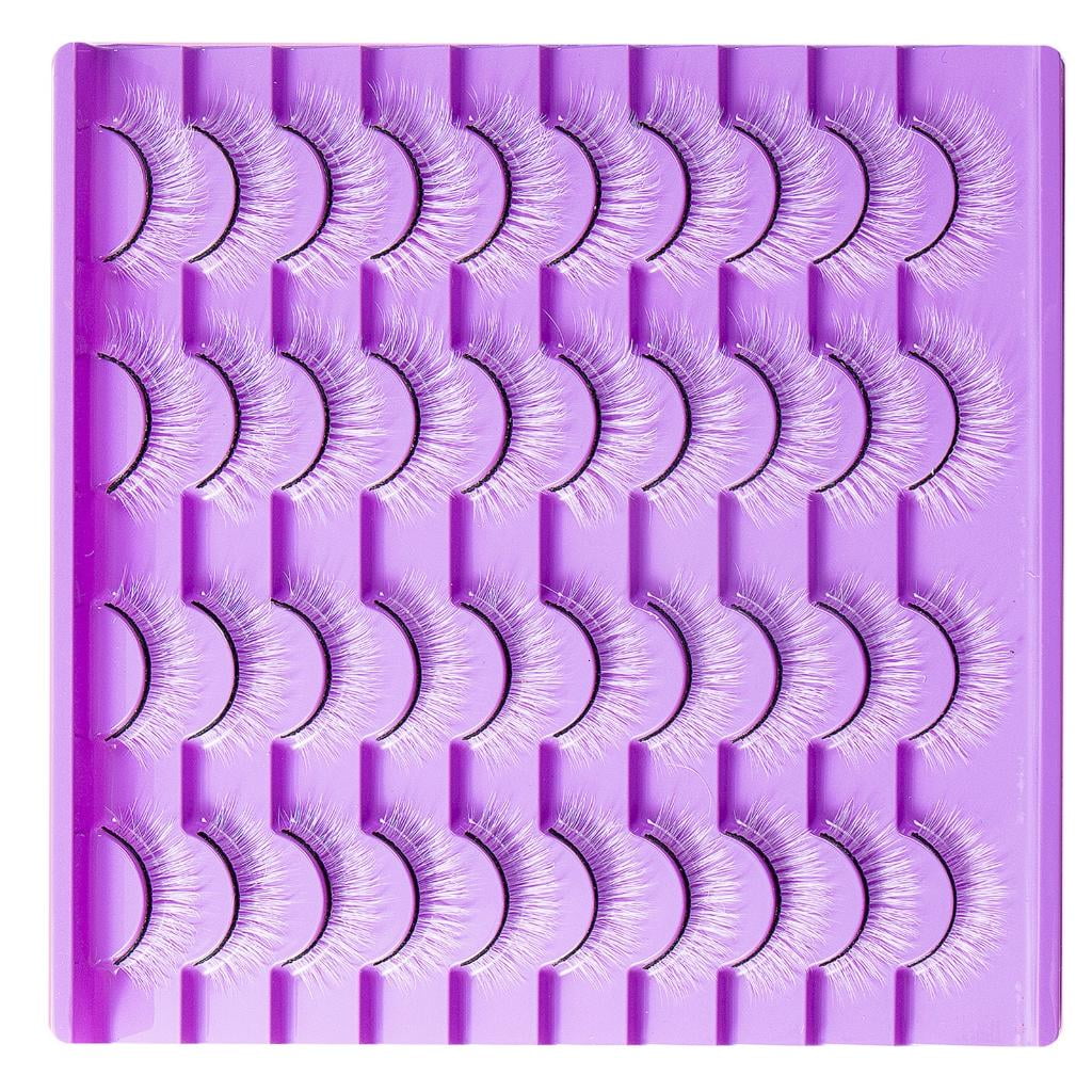 Necvior White False Eyelashes Natural Looking Fake Eyelashes for ...