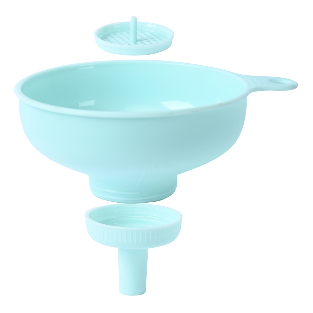 Necvior Wide Mouth Funnel with Detachable Spouts and Strainers Food ...