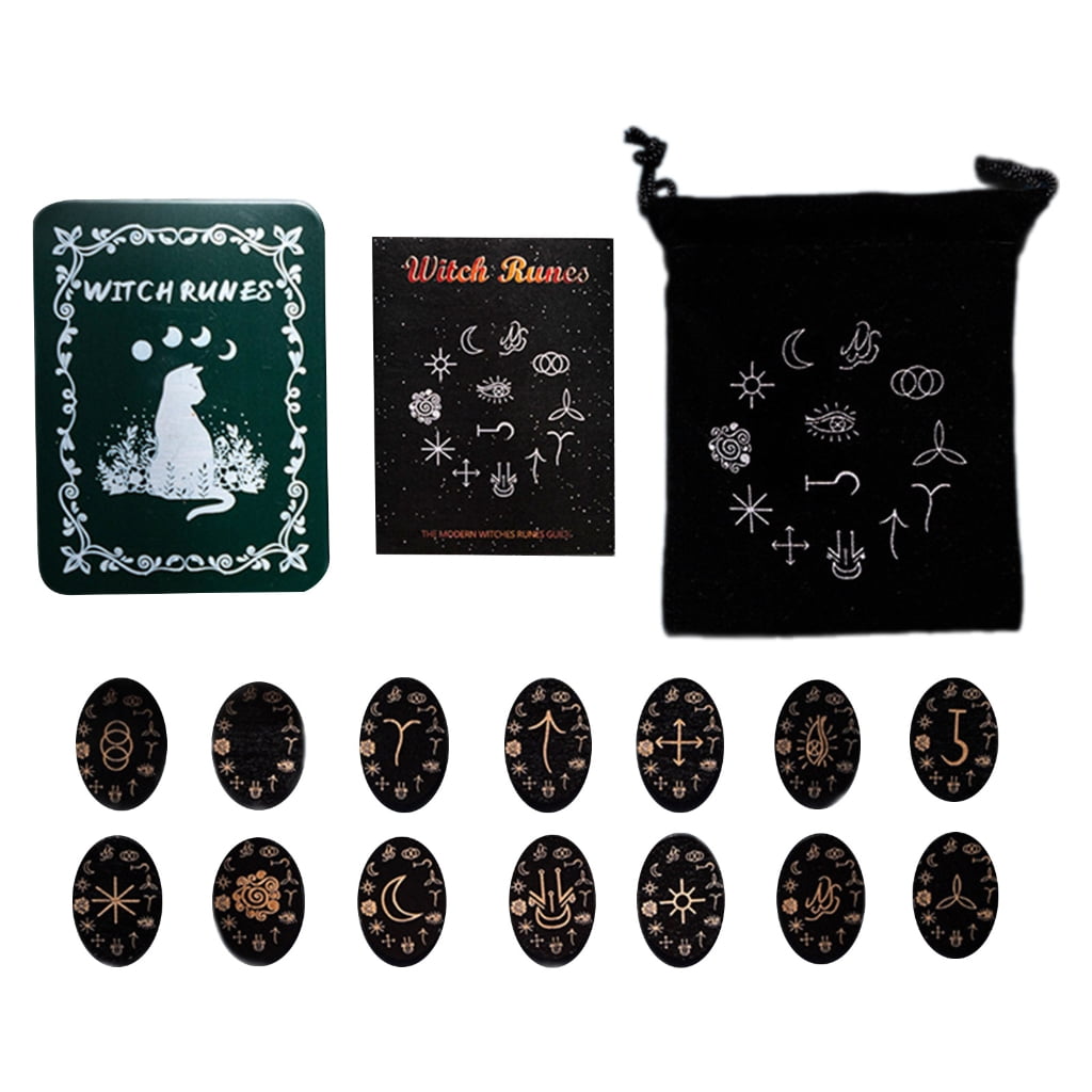 Necvior Witch Runes Wood Runes Stones Wood Runes Handmade Crystal Runes ...