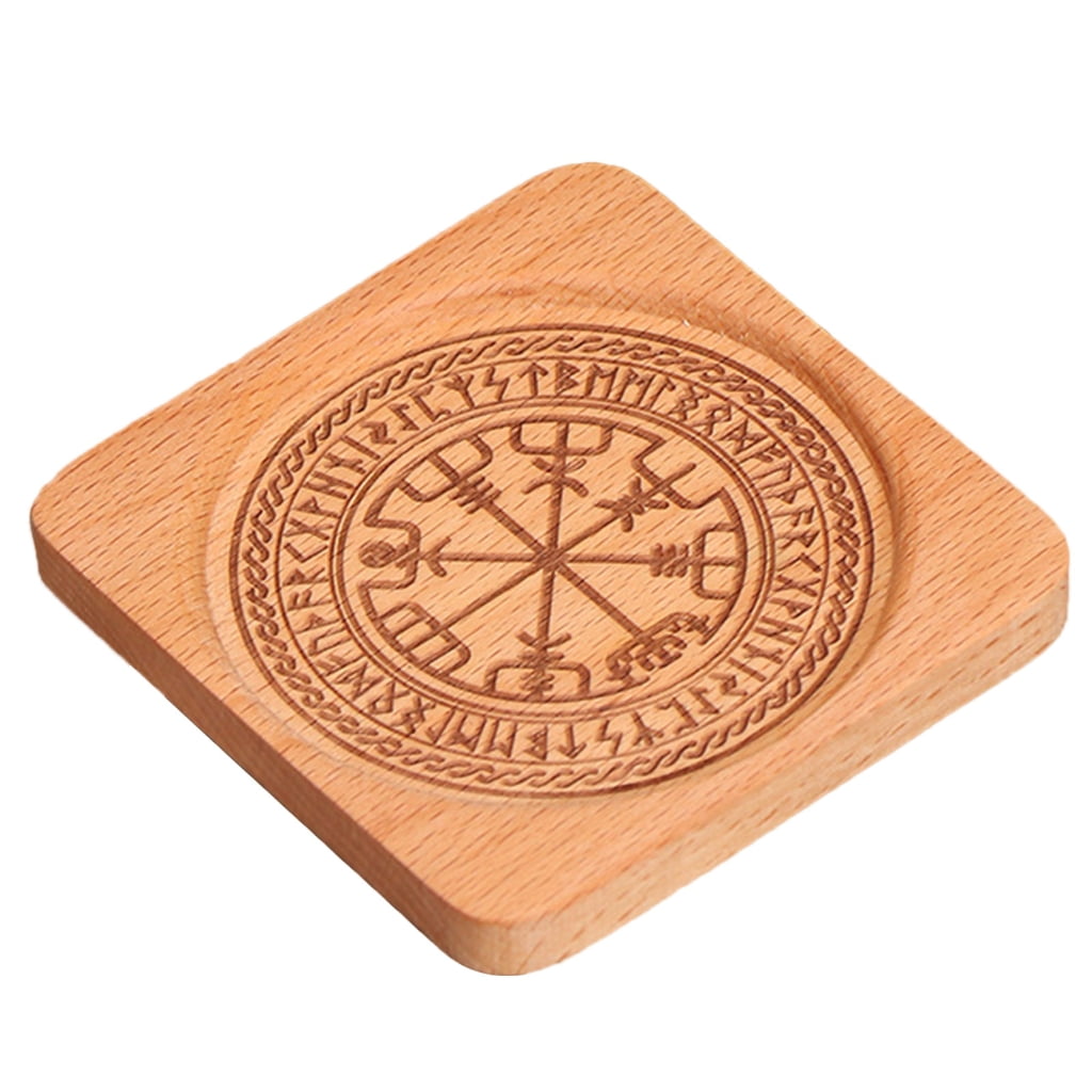 Necvior Wood Candle Base Tray Star Pendulums Board Candle Plate Dowsing ...