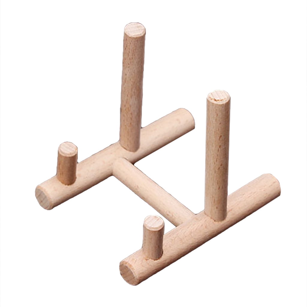 Necvior Wooden Tea Tray Cake Holder Stent Table Plate Shelf Photo Frame ...