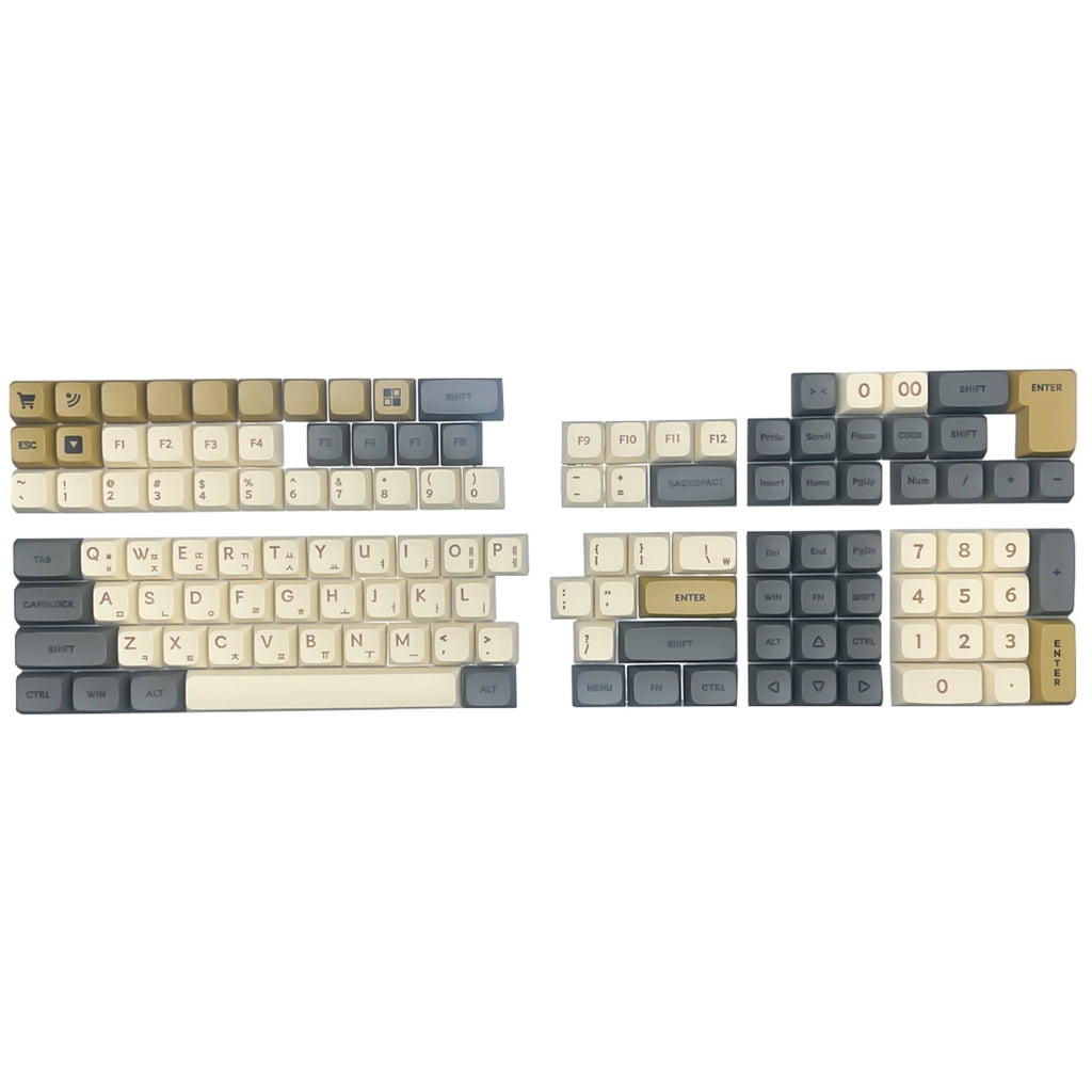 Necvior XDA Keycaps Korean Alphabets Keycaps for 61/64/68/75/87/98/104 ...
