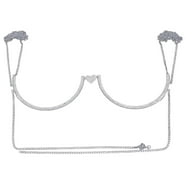 Silver Rave Bikini Bra Chain - Crystal & Alloy, Sparkly Crop Top Body ...