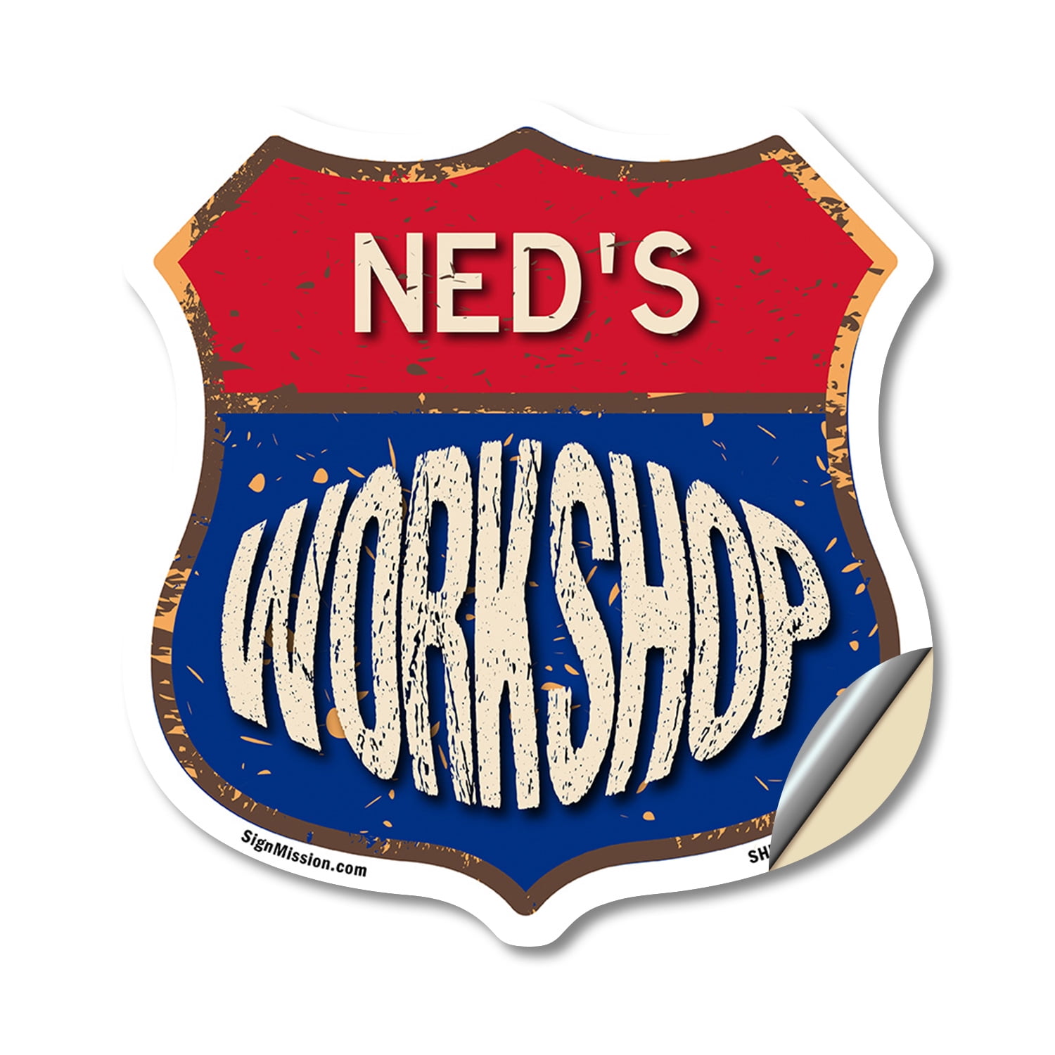 Ned's Workshop 12 inch X 12 inch Shield Shaped Heavy Duty 3.2 mil Vinyl ...