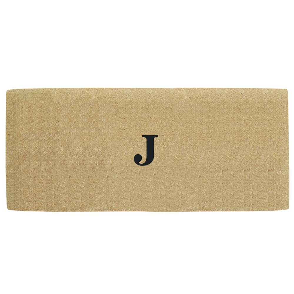 Nedia Home Heavy Duty Coir No Border Monogrammed Doormat - 38 inches x ...
